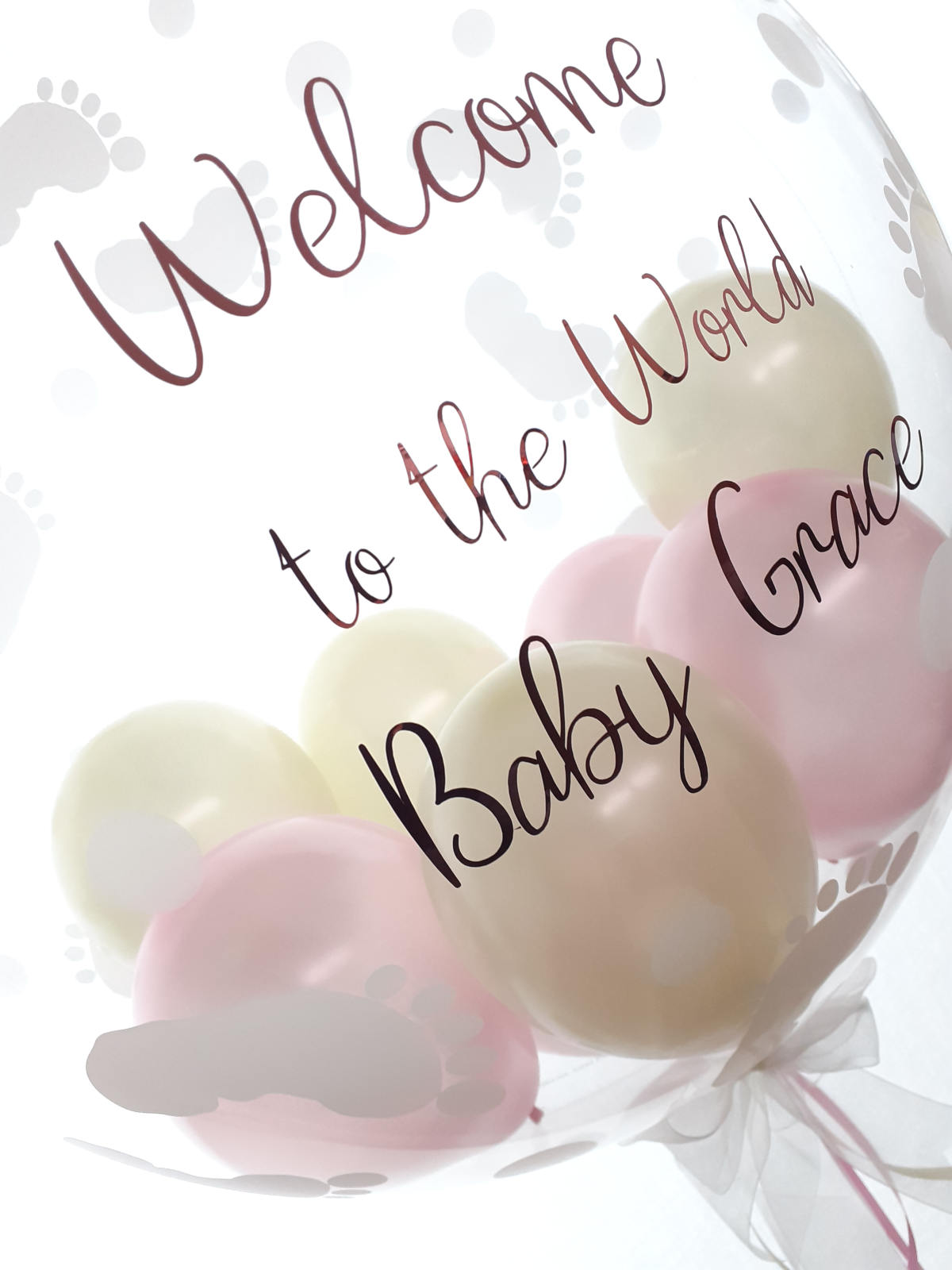 New baby personalised balloon