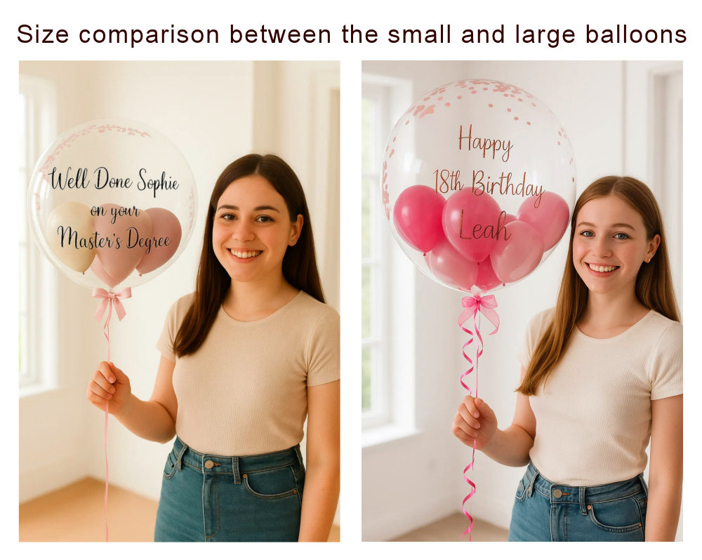 Baby shower bubble balloon in a box