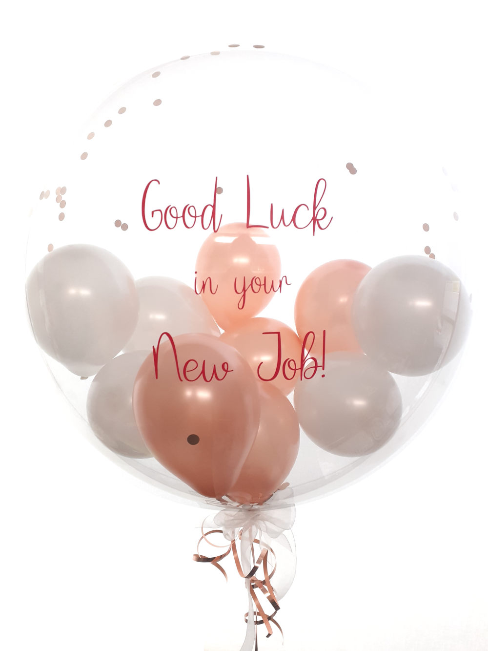 Personalised New Job, Well Done, Good Luck balloon in a box